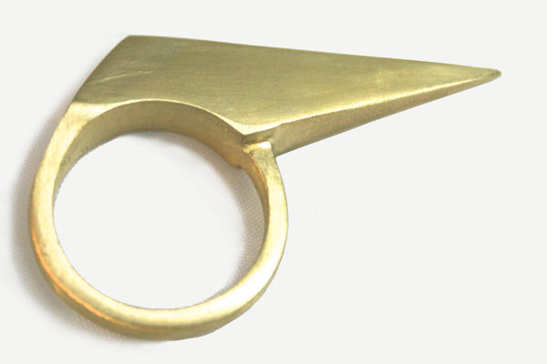 Long Sideways Pyramid Ring – Solder & Sage